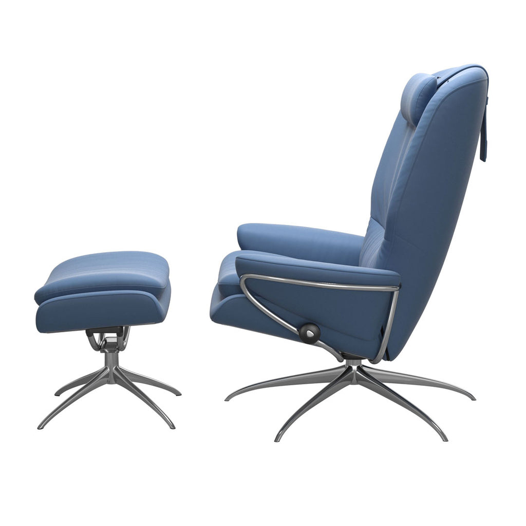 Stressless Rome Star High Back Chair and Footstool (Leather) – Ponsford