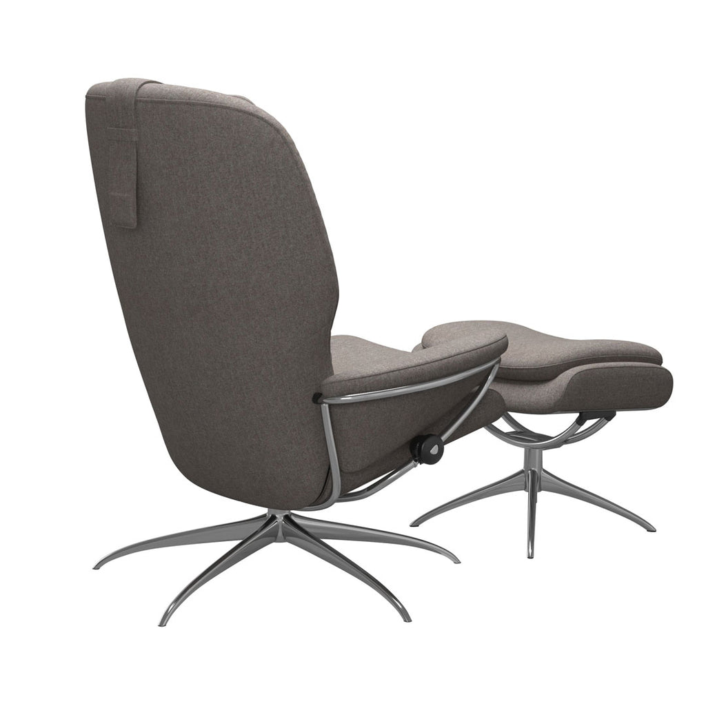 Stressless Rome Star High Back Chair and Footstool (Fabric) – Ponsford